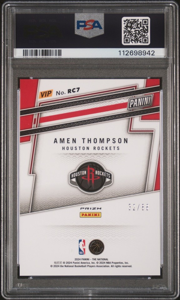 2024 PANINI NSCC VIP GOLD ROOKIES PINK SPARKLE #RC7 AMEN THOMPSON RC 32 ...