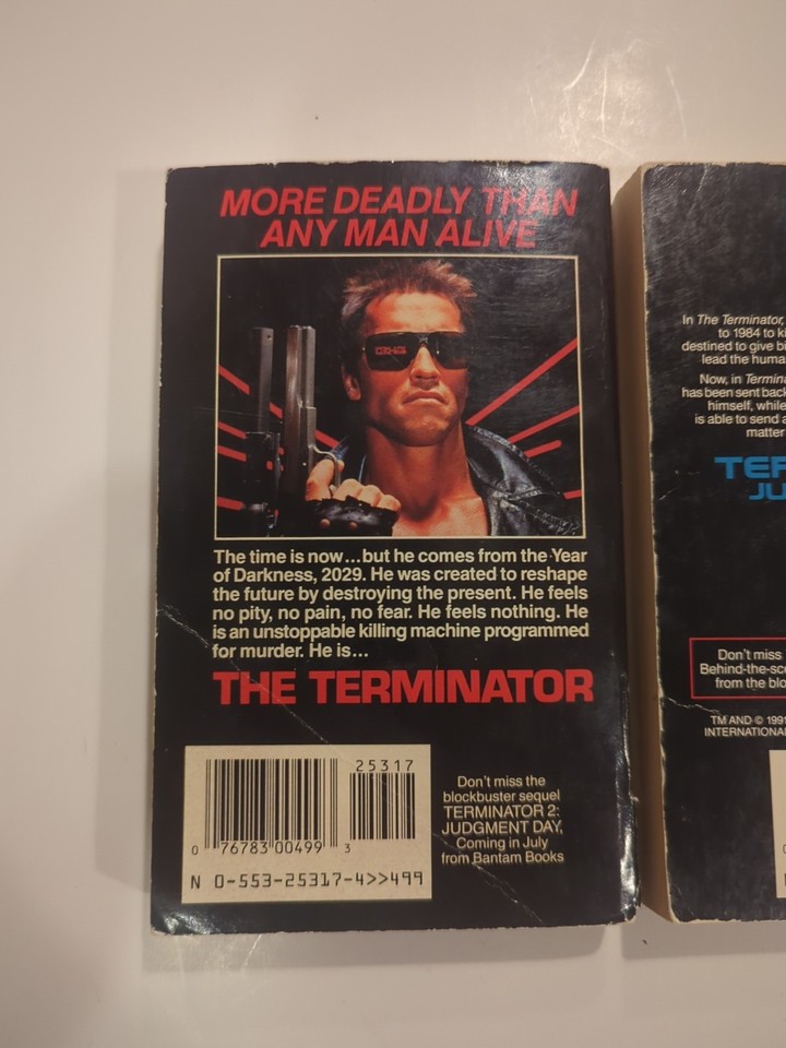 Terminator and Terminator 2, movie tie-in books Randall Frakes PB ...