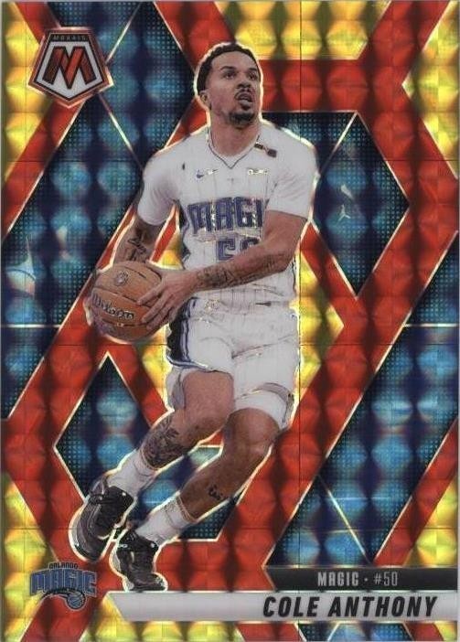 2024-25 Panini Mosaic - Cole Anthony #92 Choice Fusion Red & Yellow ...