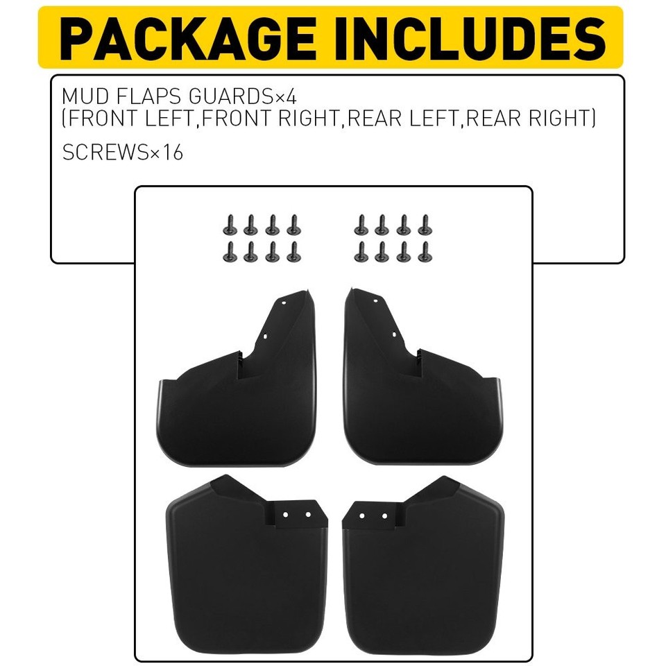 4Pcs/Set For Ford Transit Custom 2012-On Front And Rear Mudflaps Mud ...