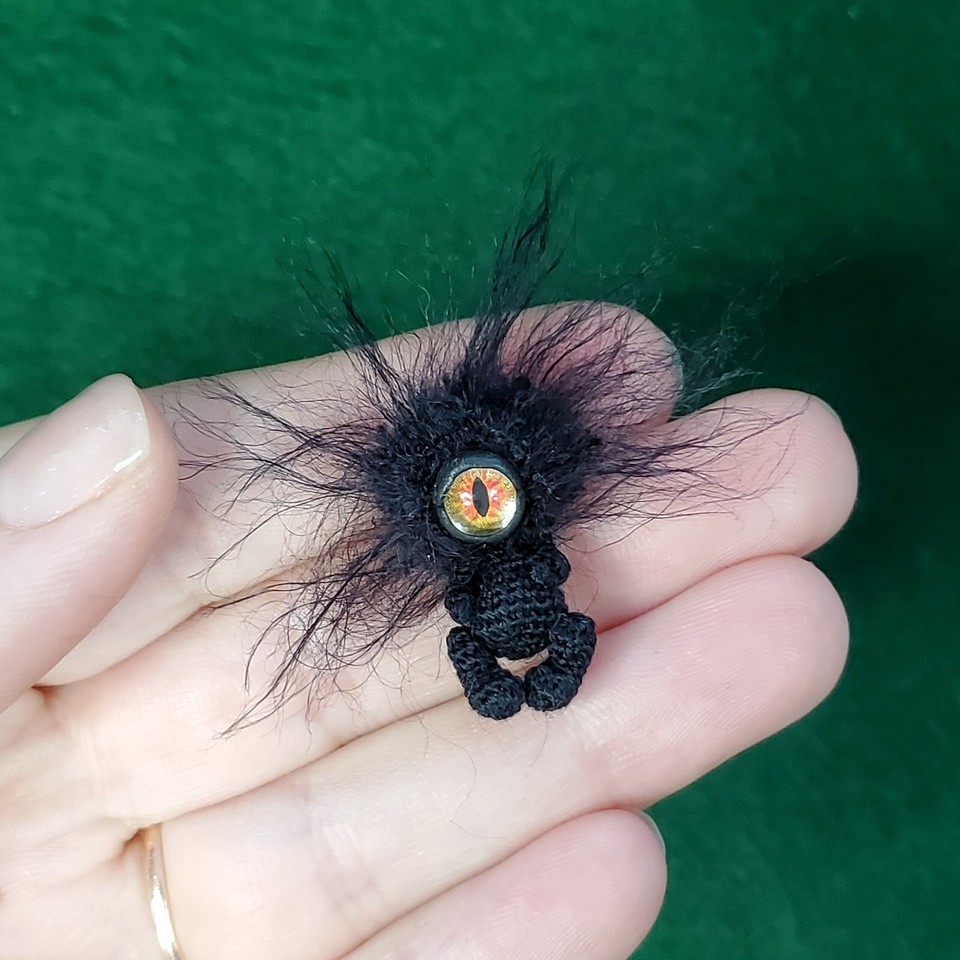 Custom micro monster Cyclop. Dollhouse miniature Eyeball Halloween ...