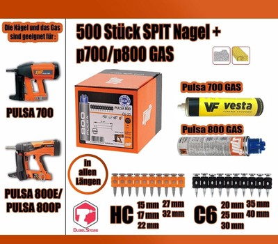 Original Spit nails C / HC with gas for Pulsa 700/800 p ,Pulsa 40P | eBay