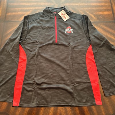 Ohio State Buckeyes black and gray quarter zip pullover Size:large | eBay