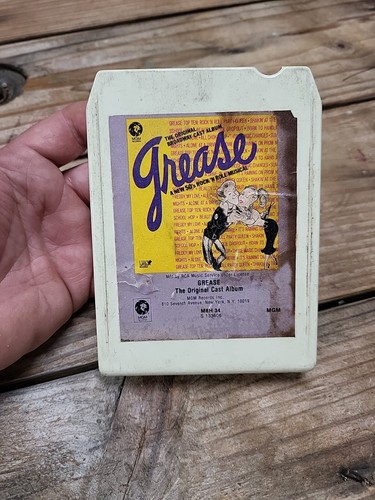 Grease Original Broadway Cast Album 8 Track Tape 1972 MGM Records ...
