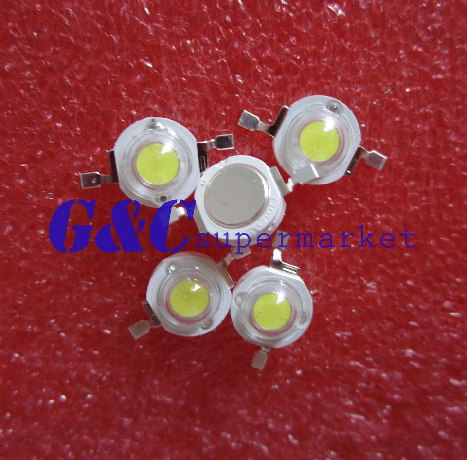 50PCS 1W Led Chip High Power LED Beads 100-110LM Warm White GOOD ...