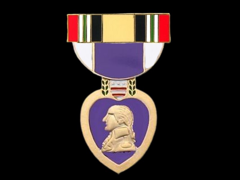 PURPLE HEART RIBBON LAPEL PIN KOREA VIETNAM AFGHANISTAN IRAQ TIE TAC US ...