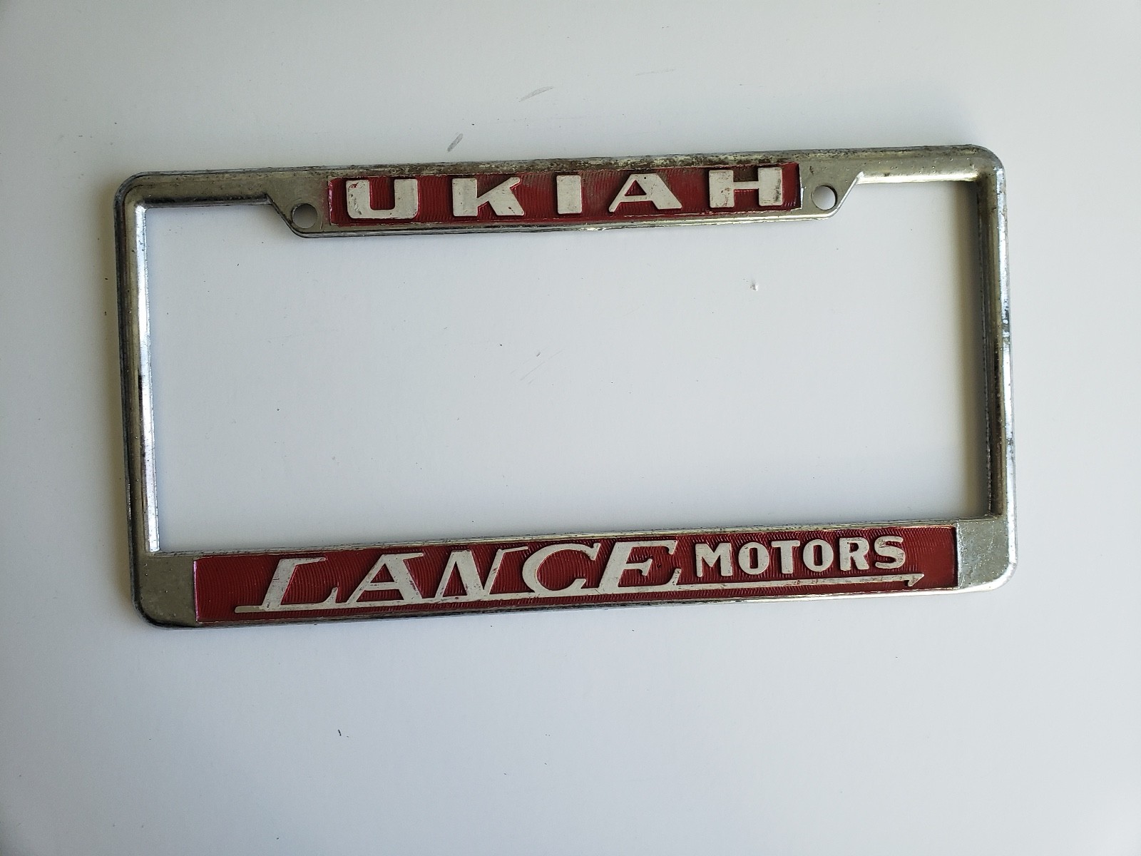 Ukiah Lance Motors Chevy California Motors Metal License Plate Frame ...