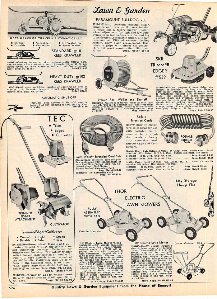 1969 ADVERTISEMENT 3 Pg Mower Riding Rugg Thor Electric Lambert Cigaret ...
