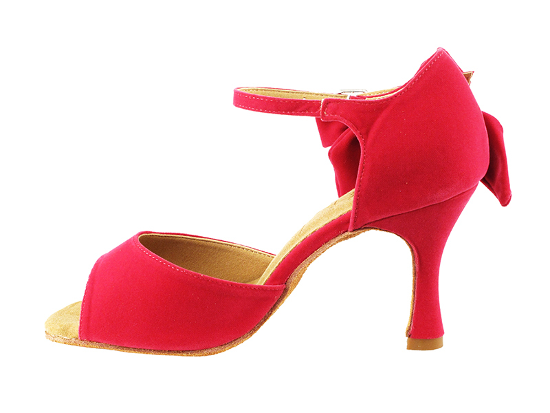 Velvet Bow! Salsa Very Fine Dance Shoes Green, Yellow, Peach, Black ...