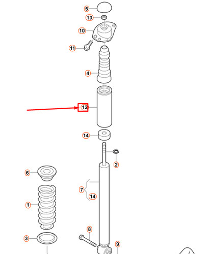 VW BEETLE 9C REAR SHOCK ABSORBER PROTECTIVE BOOT 1J0513425A NO DUTY TO ...