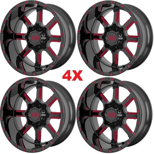 22 RED W/ BLACK WHEELS RIMS XD SIEGE RAM 1500 DODGE 22X10 FUEL TIS 5 ...