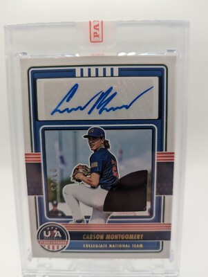 Carson Montgomery Baseball Glove Chunk Auto #3/25. Panini Encased | eBay