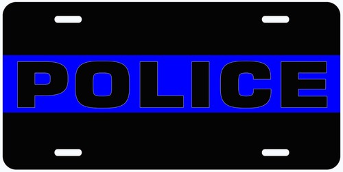 Police Blue Line Novelty Car Tag Auto License Plate | eBay