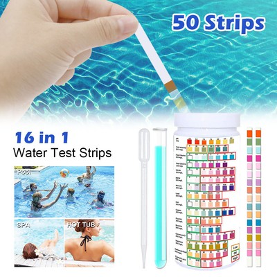50/100Strip 16in1 Drinking Water Test Strip Kit for Aquarium Pool Water ...