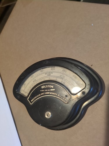 Vtg. 20-350V Millimeter/Ohms Panel Meter Steampunk Degrees Centigrade ...