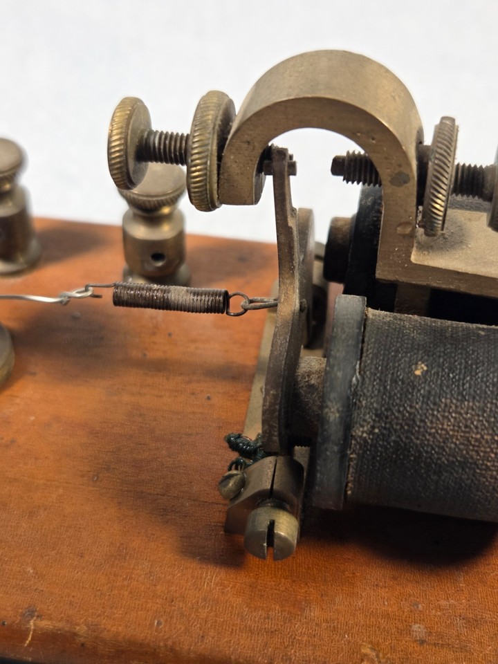 Antique J H Bunnell Brass Telegraph Morse Code Station Relay 20 Ohms ...