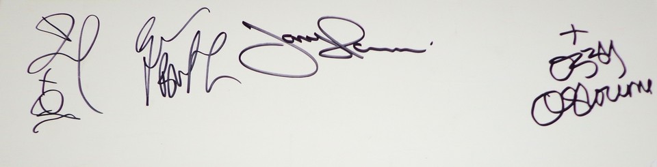 BLACK SABBATH OZZY OSBOURNE TONY IOMMI GEEZER BUTLER BILL WARD SIGNED ...