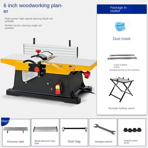 Woodworking Flat Planer Desktop Electric Planer Small Planer Table ...