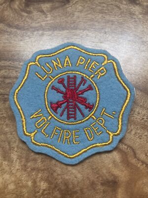 Luna Pier MI Fire Rescue Dept Patch Sew On Rare 60s 70s vtg felt ...