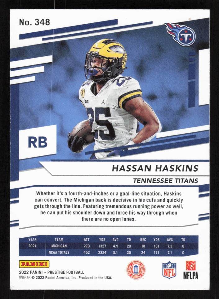 2022 Panini Prestige #348 Hassan Haskins Card TCCCX | eBay