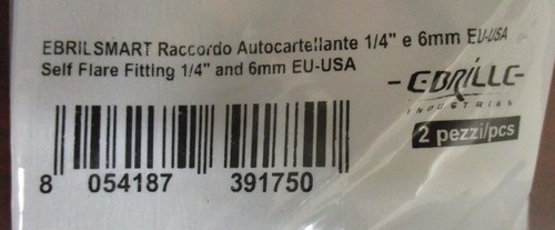 EBRILLE 1/4" SELF FLARE FITTING EBSMART14 | eBay