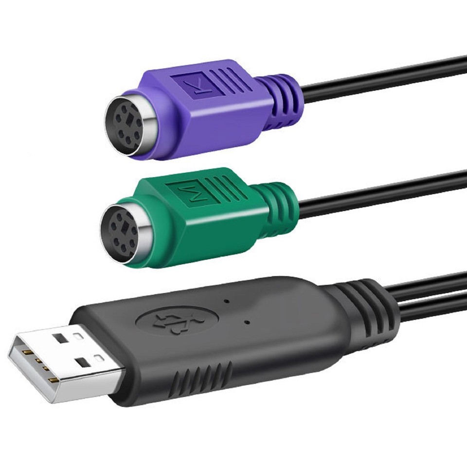 20cm USB Male to PS2 Female Active Converter Cable Adapter For Mouse ...