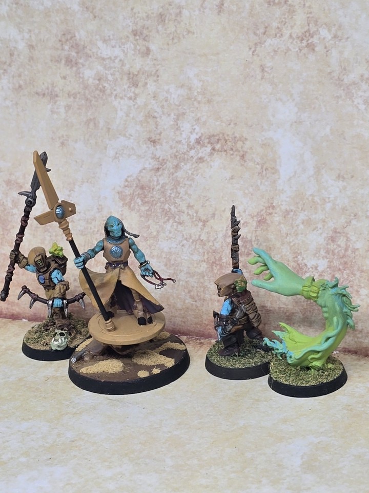 Ethereal Tau Empire Four Painted Mini Lot Warhammer 40K HQ Homeworld ...