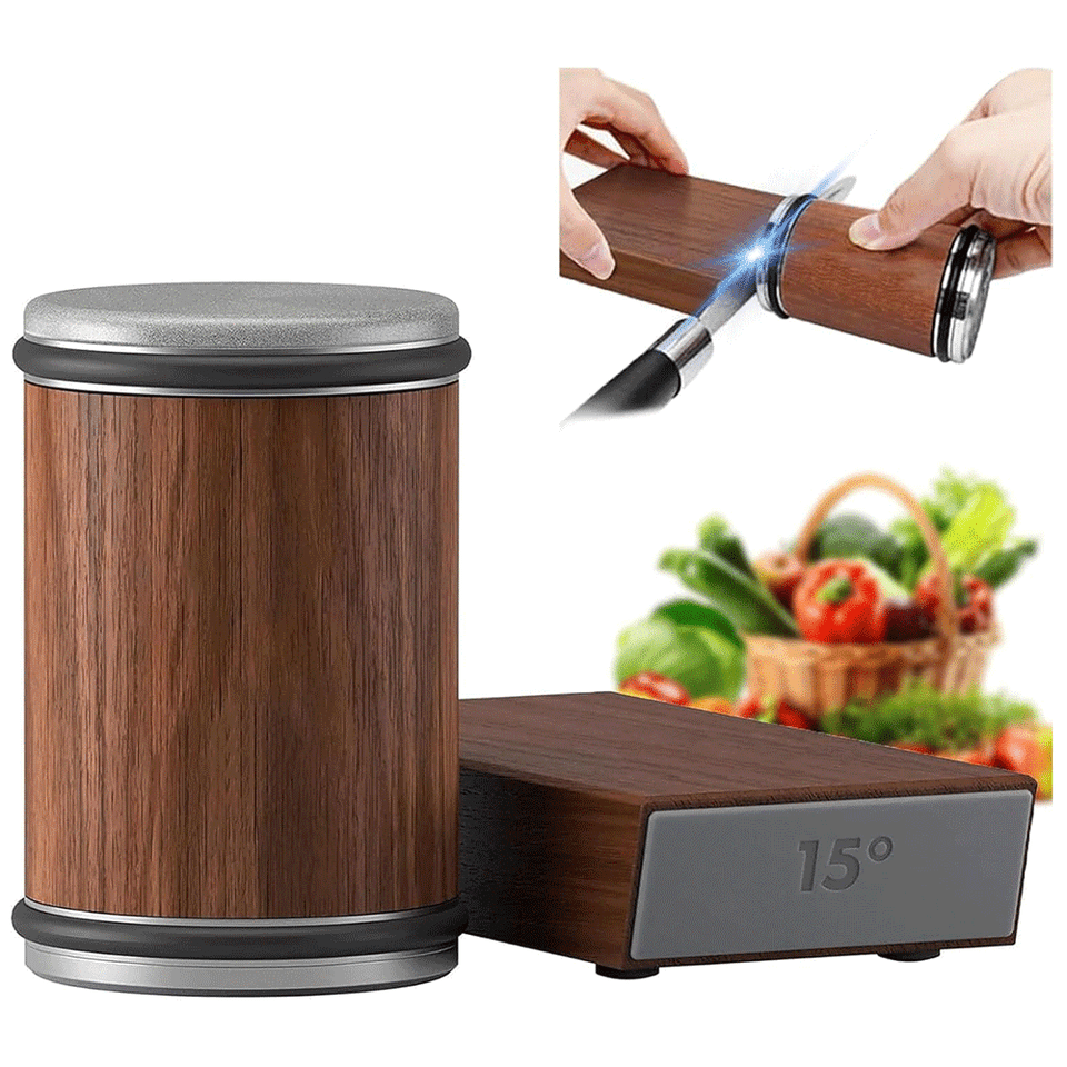 Roll Knife Sharpener Diamond 15 20 Degree Brown ABS Body Modern Design ...