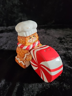 Cracker Barrel Gingermint Sweet Collection Gingerbread Man Salt Pepper ...