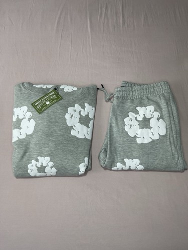 Denim tears Grey with white Flowers Tracksuit Set Size -S | eBay UK