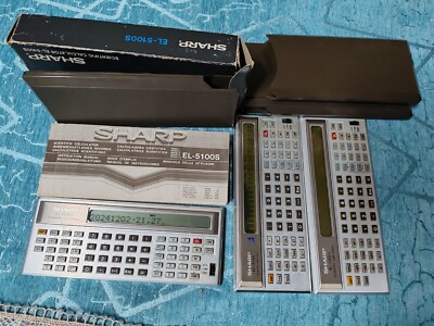 Vintage SHARP EL-5100S calculator with hardcover and two spare in good ...