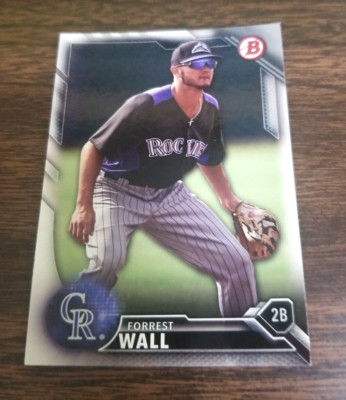 FORREST WALL 2016 BOWMAN DRAFT CARD #BD-123 BRAVES/ROCKIES (ROOKIE BASE ...