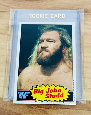 WWF 1985 Topps Big John Studd Rookie Card #12 Vintage Wrestling WWE NM ...