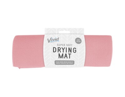 Dish Drying Mat Cloth Microfibre Glass 30cm x 40cm Kitchen Sink Drainer ...