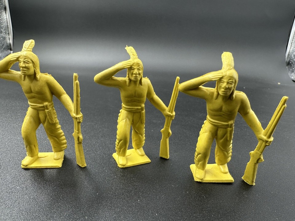 Vintage Marx 60mm Yellow Indians Lot Of 5 | eBay