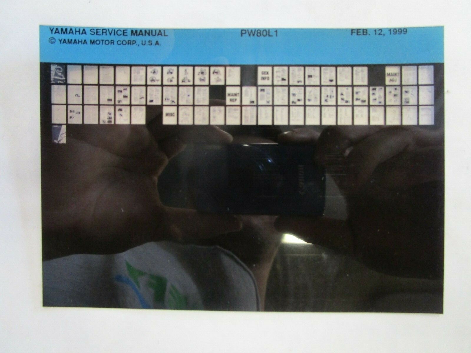 Yamaha PW80 Service Manual Microfiche PW80L1 Feb. 12, 1999 | eBay