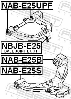 REPAIR KIT BALL JOINT NBJB-E25 FOR NISSAN CARAVAN/Van/Bus/NV350 URVAN 3 ...