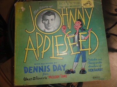 VINYL RECORD 10" 78 RPM DISNEY THE STORY OF JOHNNY APPLESEED 3 DAY 3XLP RCA Y368 | eBay