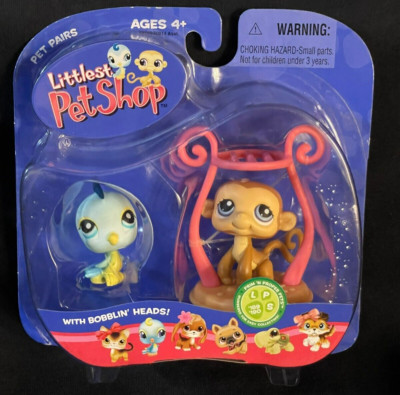LPS Littlest Pet Shop Pet Pairs Figure #189 & 190 Monkey and Parakeet ...