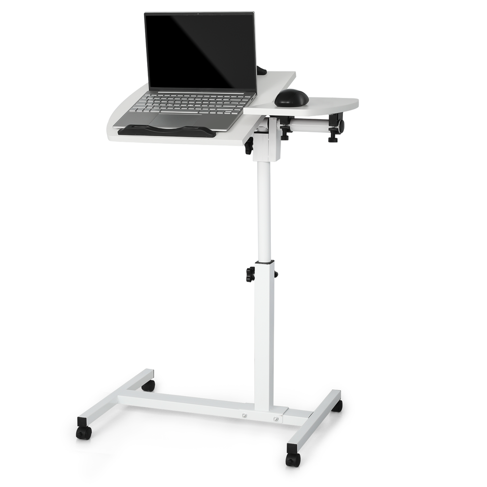 [ROLLING SWIVEL LAPTOP DESK]Stand Up Workstation Adjustable Height ...