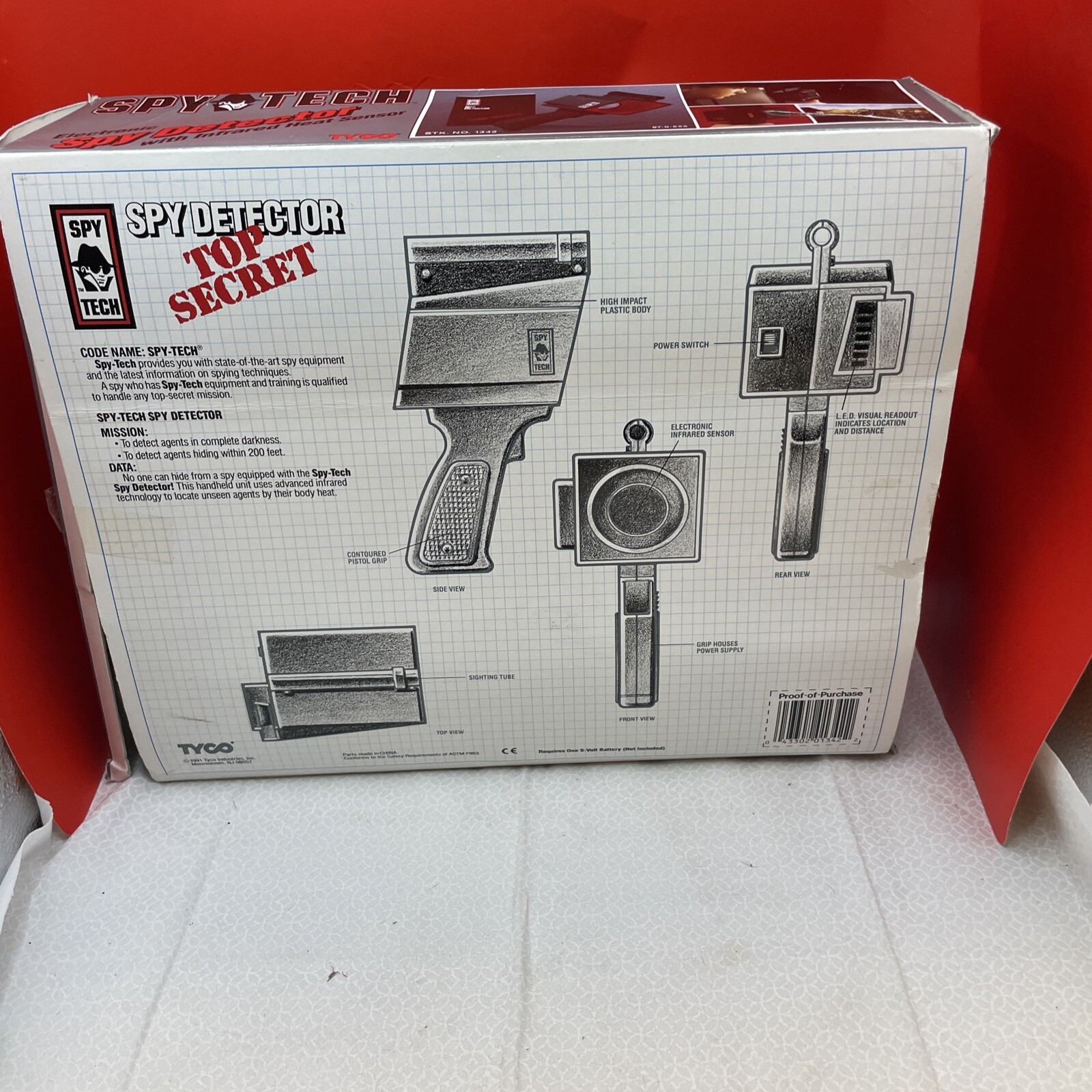 Tyco Spy Tech Spy Detector Working Kit “With Box” Complete Vintage 1991 ...