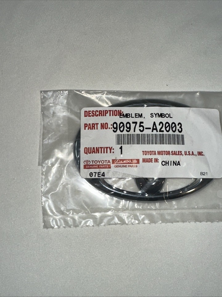 Genuine 11-25 Toyota Deck Lid Emblem New OEM Sealed 90975-A2003 | eBay