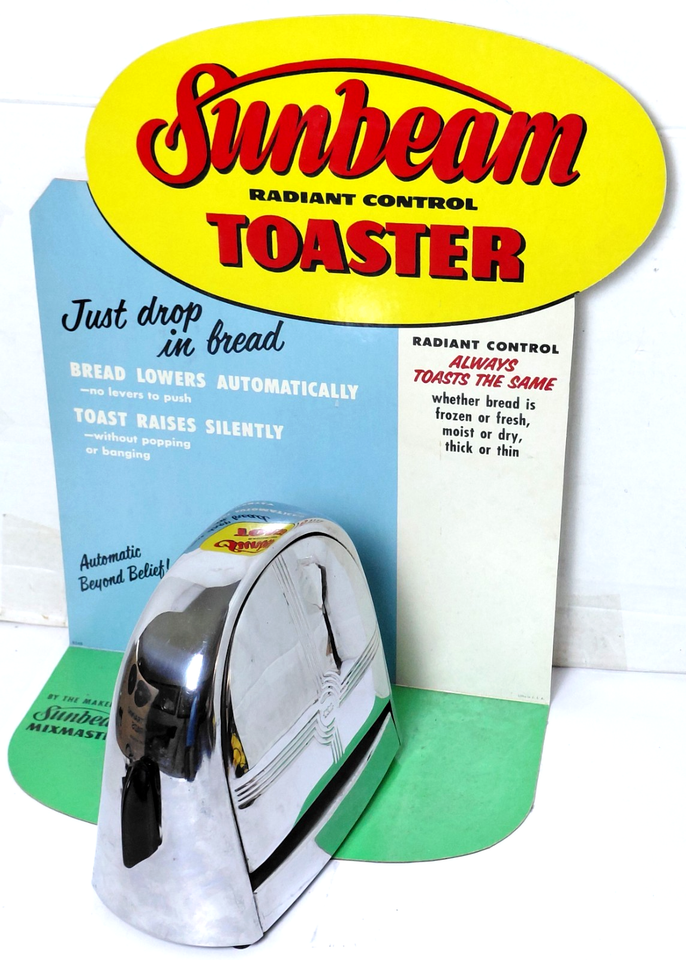 Rare Vintage Sunbeam Radiant Control Droip Down Side Open Toaster W ...