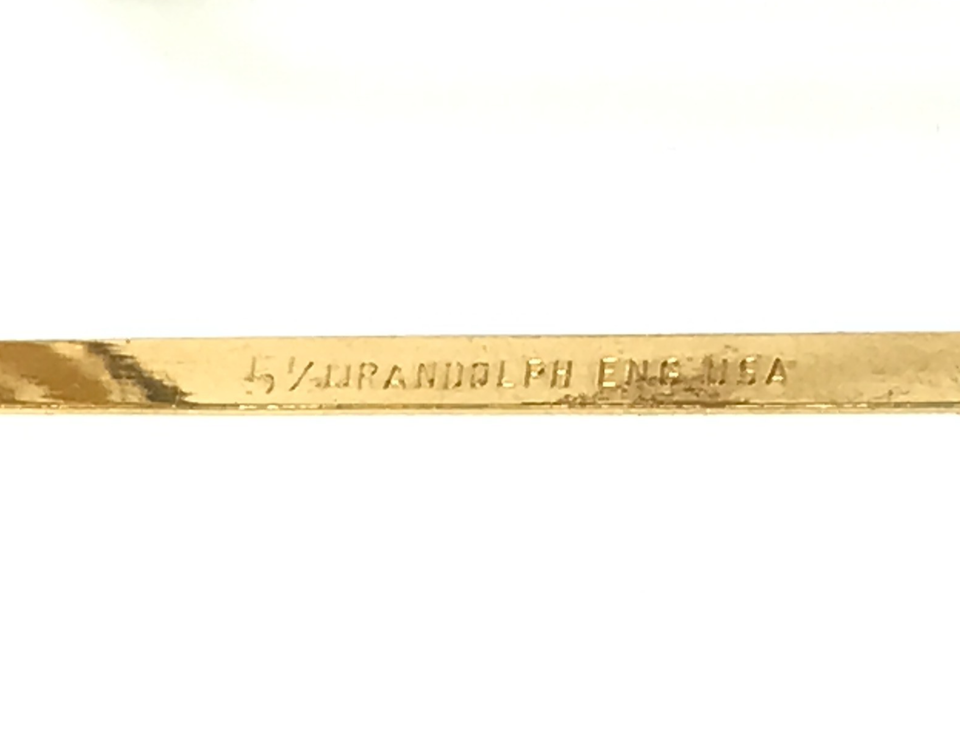 Vintage Randolph Engineering Sunglasses Frames Gold Bayonet Arms 5 1/2 ...