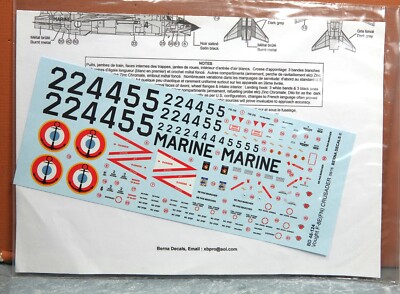 1/48 BERNA DECALS VOUGHT F-8E(FN) CRUSADER DECAL SHEET # BD 48-124 | eBay