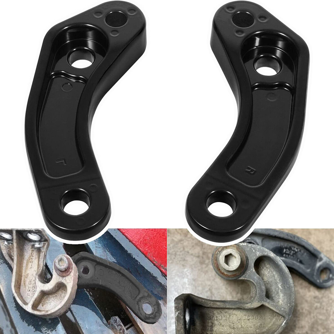 13-04626 L/R Hood Hinge Pivot Bushing Mount Bracket Kit for Peterbilt ...