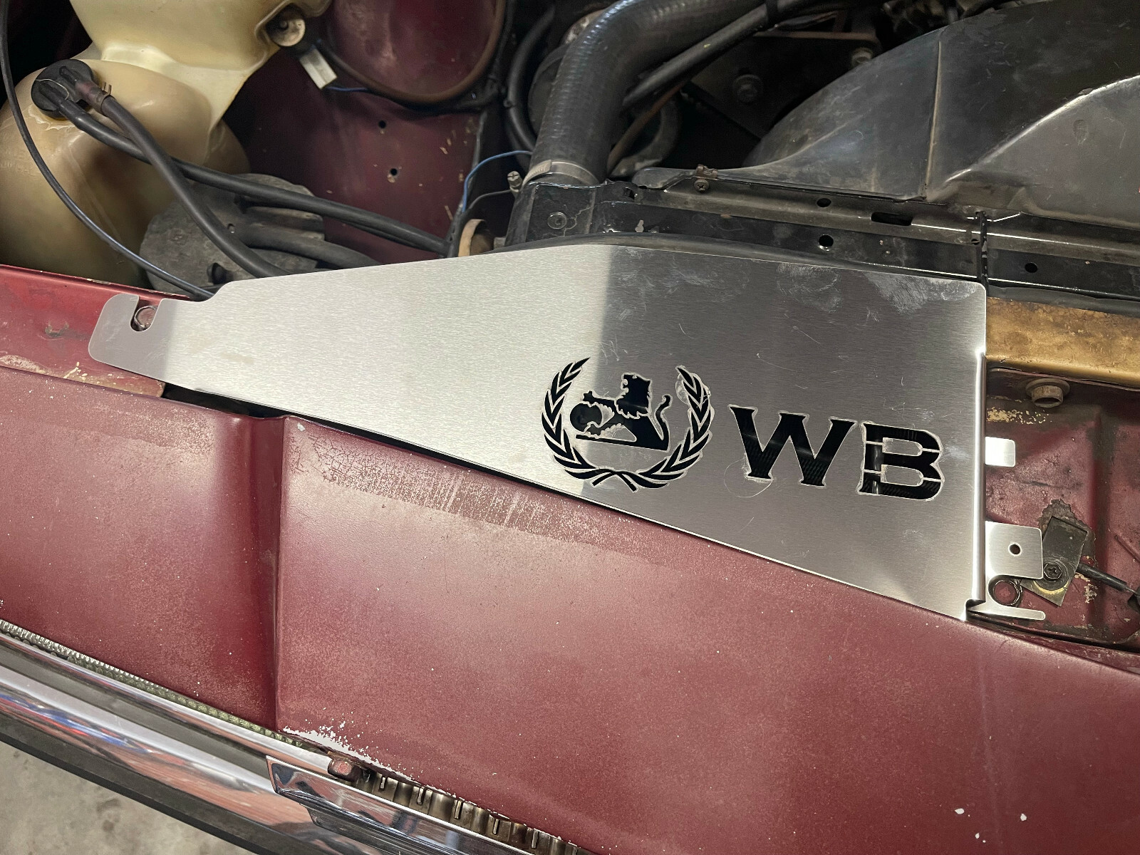 Holden WB Radiator Infill Panels Logo Wreath WB Statesman Satin Black ...