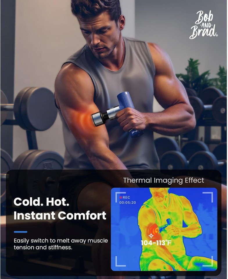 A7 Pro Massage Gun Heat &Cold Therapy 11mm Amplitude Deep Tissue ...