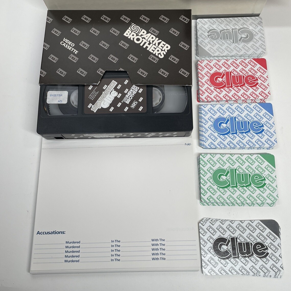 Vintage Clue VCR Mystery Game Parker Brothers 1985 Complete - VHS Board ...