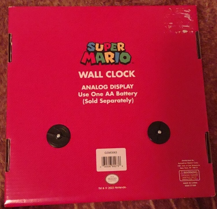 NEW Super Mario Bros Analog Wall Clock Nintendo 10" | eBay